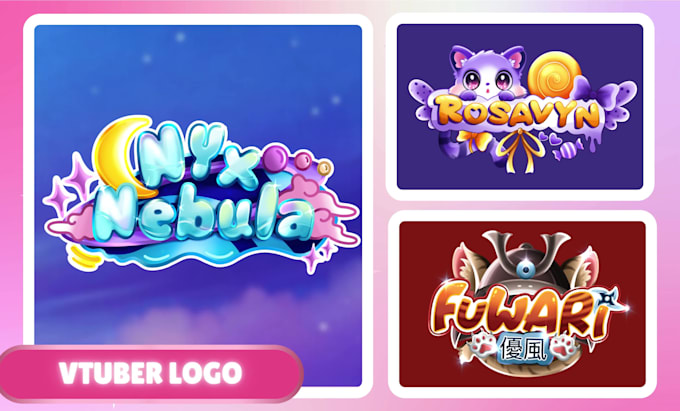 Design a cute kawaii anime logo japanese style for vtuber and streamer ...