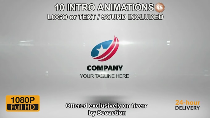 Create 10 clean video intros by Seoaction | Fiverr