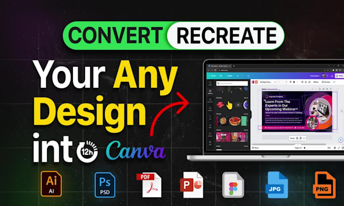 Recreate, ai, indesign,figma to editable canva templates in 24 hrs by ...