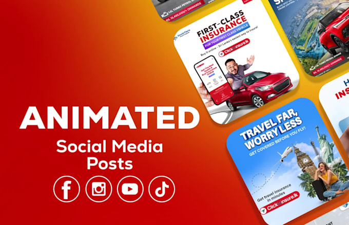 Animated facebook posts and animated banner ads by Sandudini | Fiverr