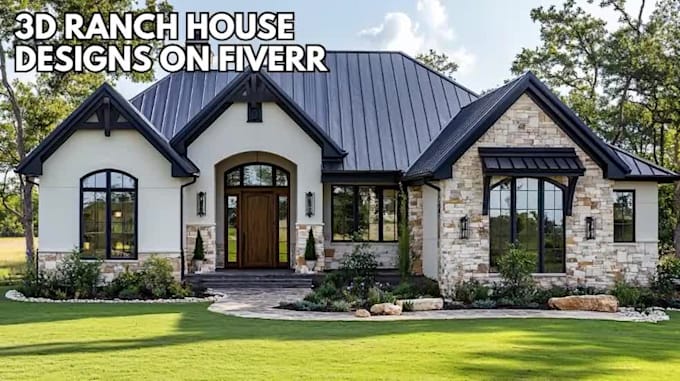 Create a 3d ranch house design and render realistic by Vinhnguyen33 ...