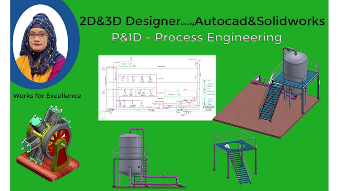 Do pid diagram and processing engineering design by Designer3d_2d | Fiverr