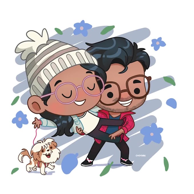 Create a custom chibi couple portrait by Owomaah | Fiverr