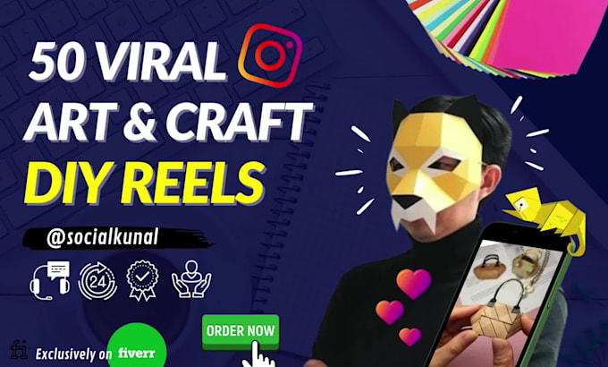 Provide viral diy art and craft reels by Socialkunal | Fiverr