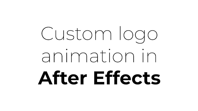 Create custom logo animation by Tymofiiev | Fiverr