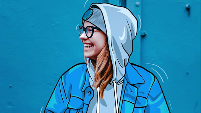 Make digital illustrations on photo portrait by Momentum_vsl | Fiverr