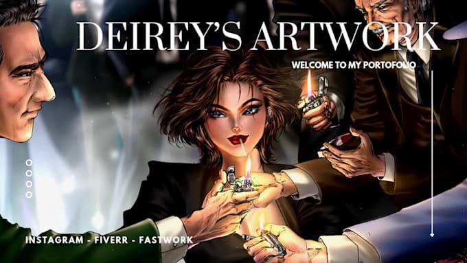 Drawing sketch with full detail character and background by Deirey18 ...