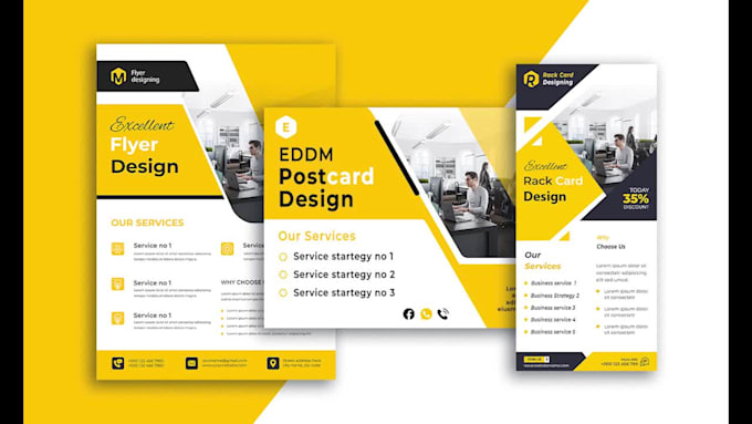 Design flyer eddm postcard digital business rack card by Riazm45 | Fiverr