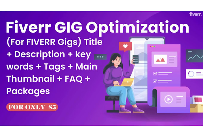 Design fiverr gig thumbnail, gig image, gig picture, gig cover, web ...