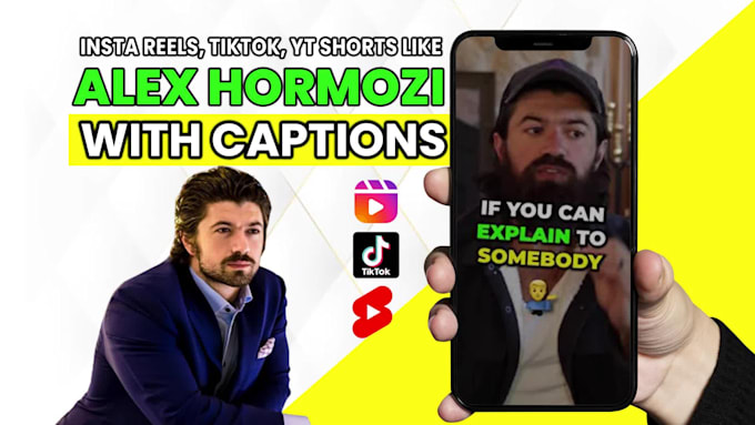 Edit your tiktoks and reels like alex hormozi style with captions by Waqas1_designer | Fiverr