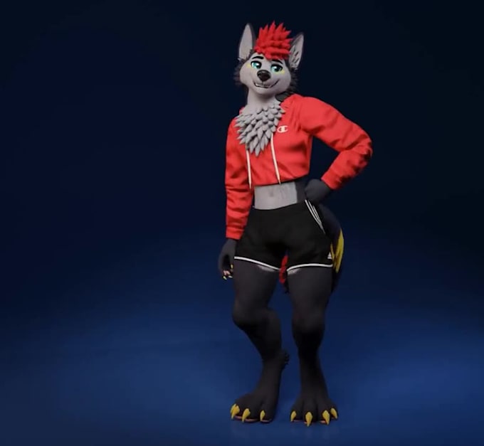 Do furry avatar, vrchat avatar, fursona, rex avatar, 3d model for ...