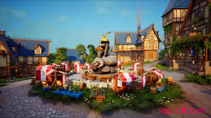 Create game ready 3d environment stylized landscape concept art unreal or unity by Raji_3dartist ...