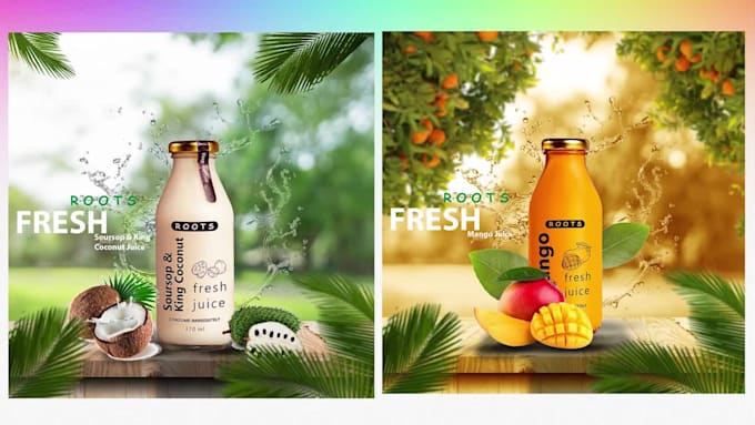 Create food and juice advertisement posters for your brand by Pasindu ...