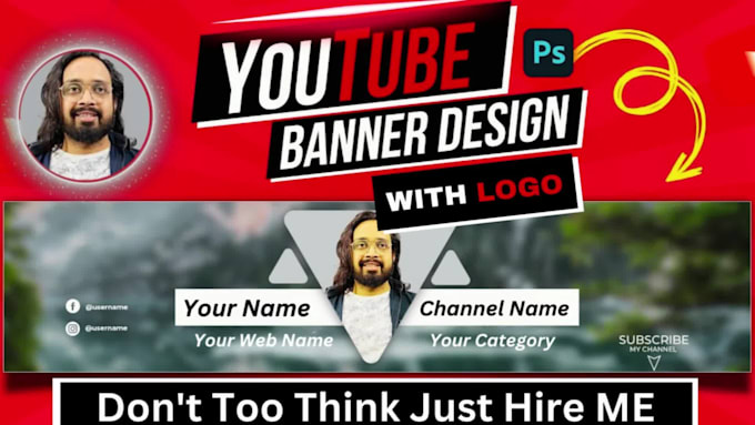 Design custom youtube banner with logo free by Sherazahmed_86 | Fiverr
