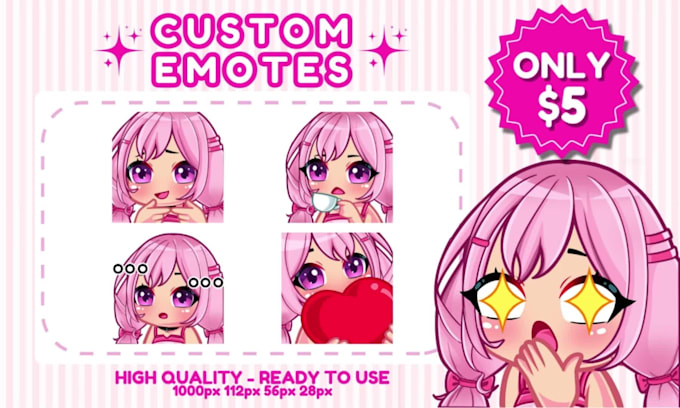 Create chibi twitch emotes and animated emotes for your stream by ...