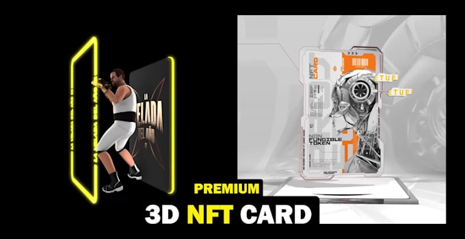 Create premium 3d nft card or crypto trading membership card by ...