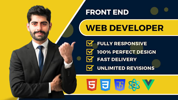 Do custom full stack website development, front end backend developer, html css by ...