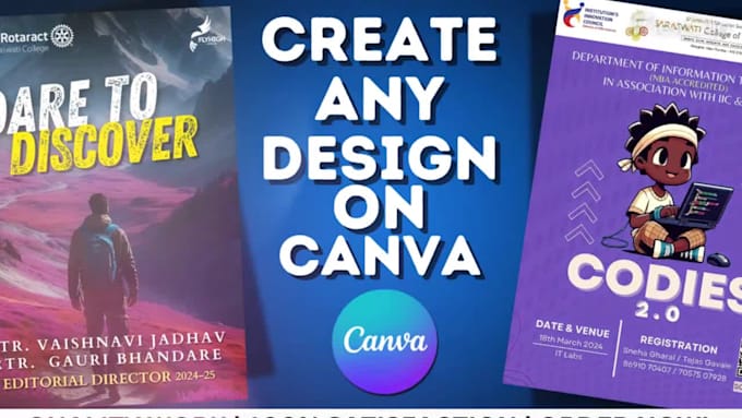 Create custom canva designs for social media, presentations, posters ...