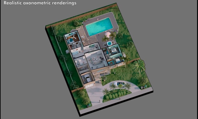 Create a realistic 3d axonometric rendering by Alespadadc | Fiverr