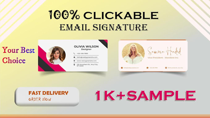 Design modern professional clickable html email signature by Sumi_sarker | Fiverr