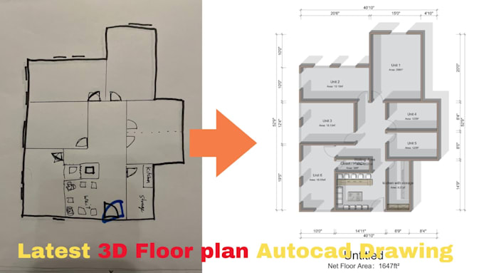 Be your architect to design 2d,3d floor plan, autocad drawing,house ...