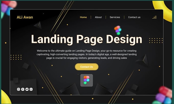 Design modern landing page ui designs in figma by Aliawan888 | Fiverr