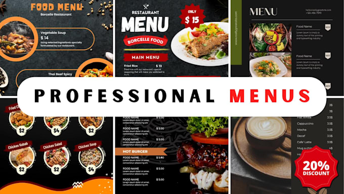 Do professional menu design, food menu, restaurant menu by ...