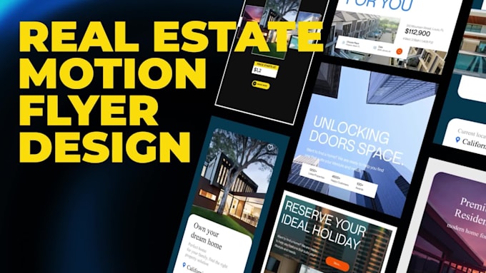 Create a professional real estate motion flyer by Creatorville | Fiverr