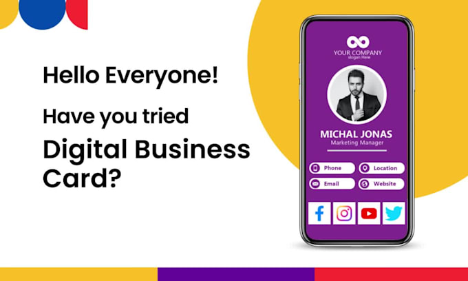 Design clickable digital business card or physical card by ...