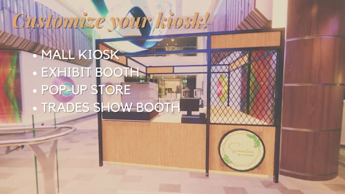 Design 3d stall, mall kiosk, booth exhibit by Dani_baloto | Fiverr