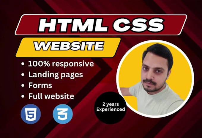 Design a responsive website using html and css by Umerlogic | Fiverr
