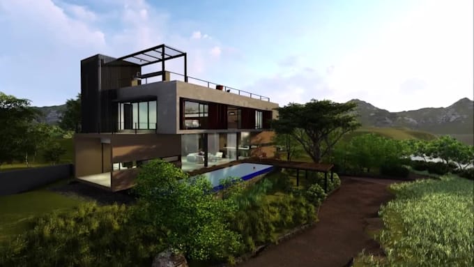 Design 3d house, landscape and render realistic images by Artmirror | Fiverr