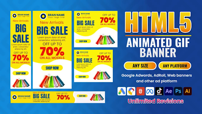 Design google ads banner and animated html5 banner ads by Social ...