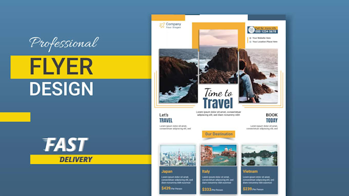 Design a professional flyer or brochure for your business by ...