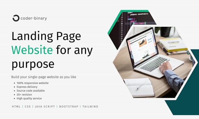 Build your responsive portfolio and landing page website by Coder_binary | Fiverr