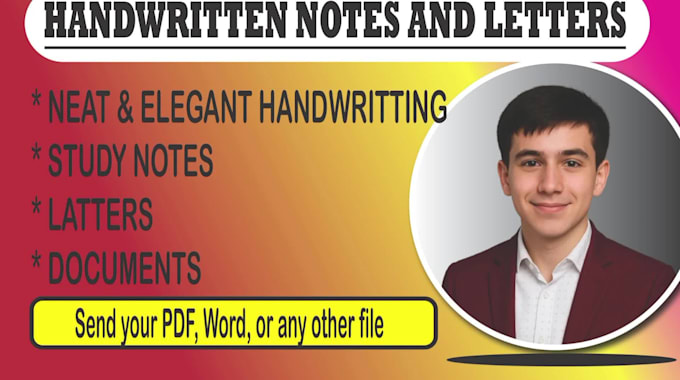 Do elegant handwriting and transcription for your notes, letters, and ...