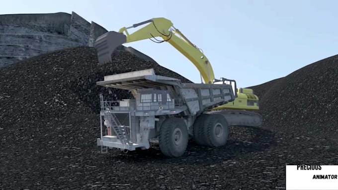 Create ultra realistic 3d mining animation and heavy machinery ...