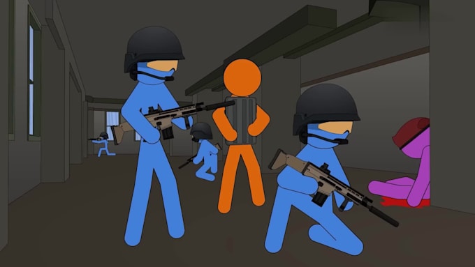 Draw or animate stick figure, stickman character animation , 2d ...