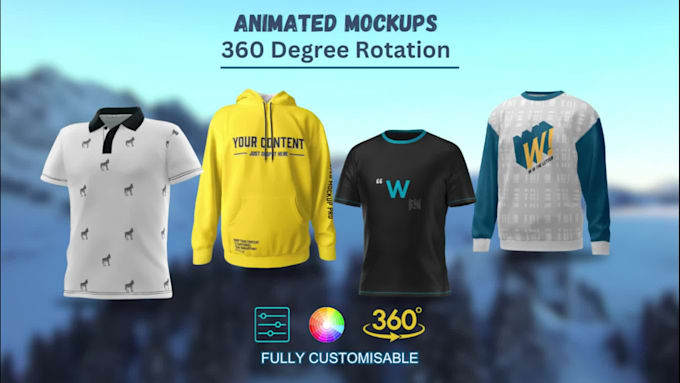 Render 3d clothing mockup animation of your t shirt and hoodie by ...