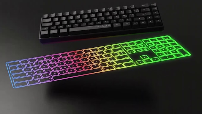 Create 3d product visualization 3d game keyboard design 3d keyboard ...