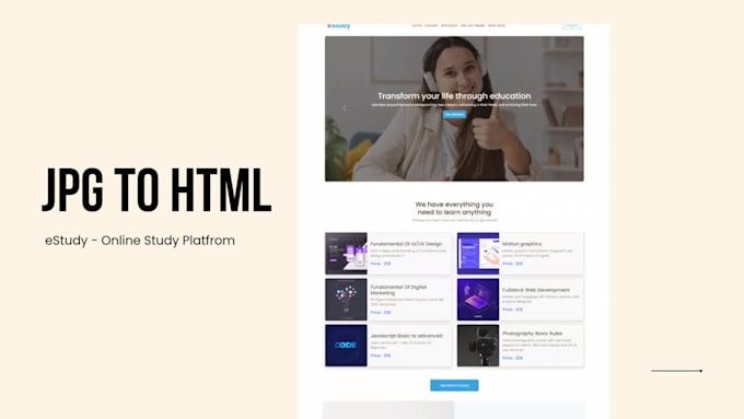 Convert psd to html, figma to html css website with responsive design ...