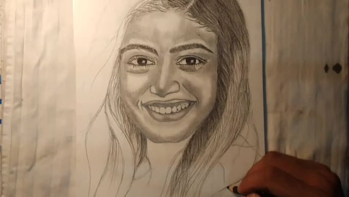 Draw pencil sketch portrait from any photos by Yelmac | Fiverr