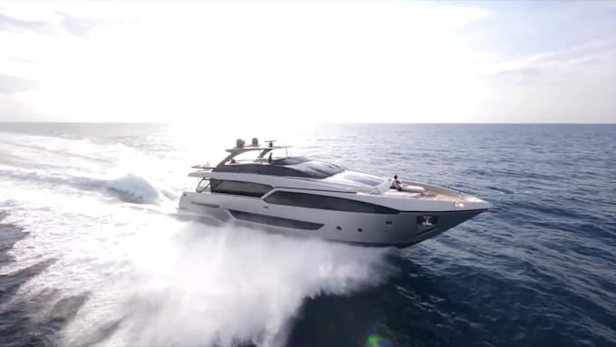 Render realistic 3d boat model 3d yacht design 3d ship animation for ...