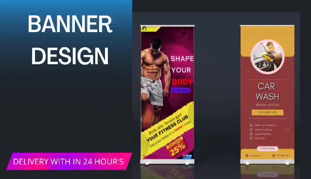 Do attractive roll up, retractable banner design by Ananda_dey_ | Fiverr