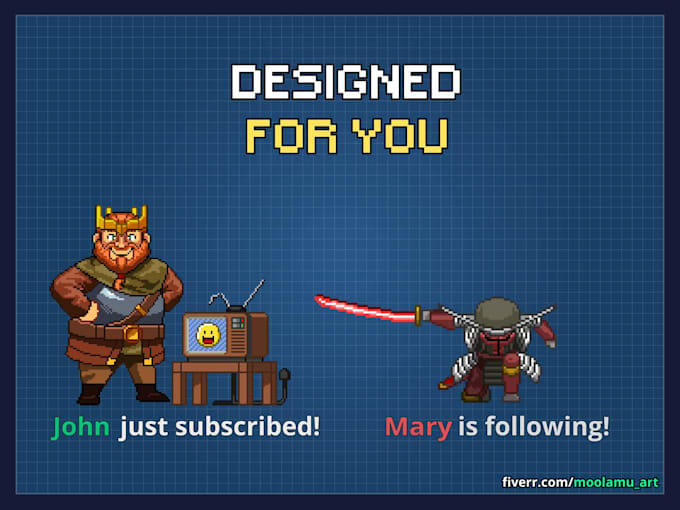 Create beautifully animated pixel overlay for your stream by Moolamu ...