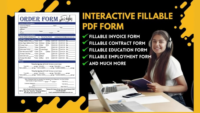 Create interactive fillable pdf form or update fillable form in 2 hours by Emilymiamia | Fiverr