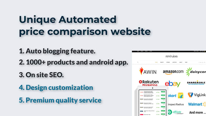 Create a professional price comparison website plus an android apk by ...