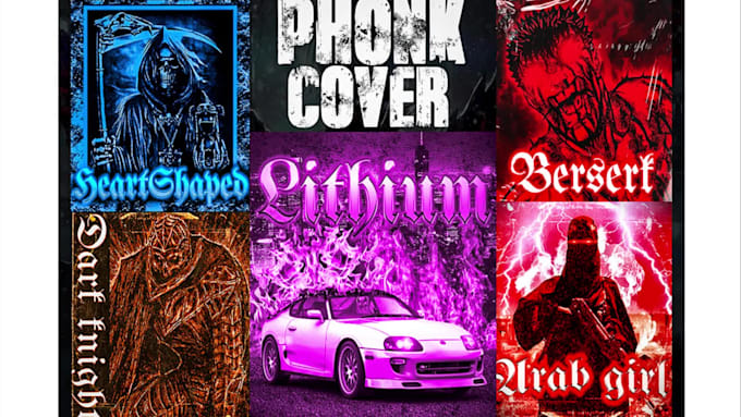 Make phonk cover art with funky drift metal music album by Walidrboh319 ...