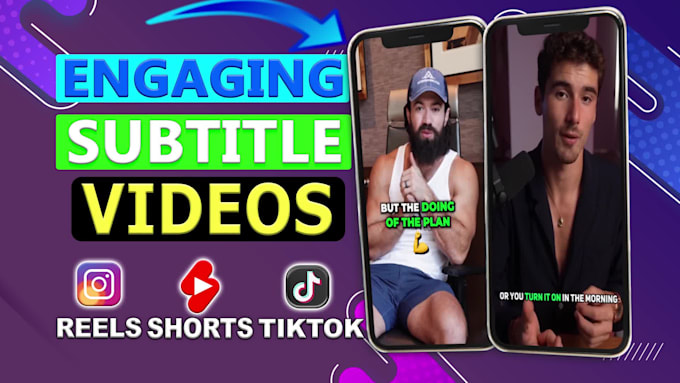 Create instagram reels, shorts, and tiktok videos with engaging subtitle by Anjanedits | Fiverr
