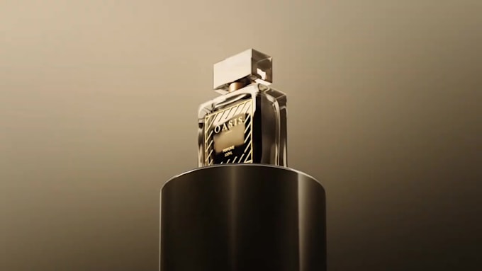 Render 3d perfume animation, perfume animation, 3d bottle design in ...